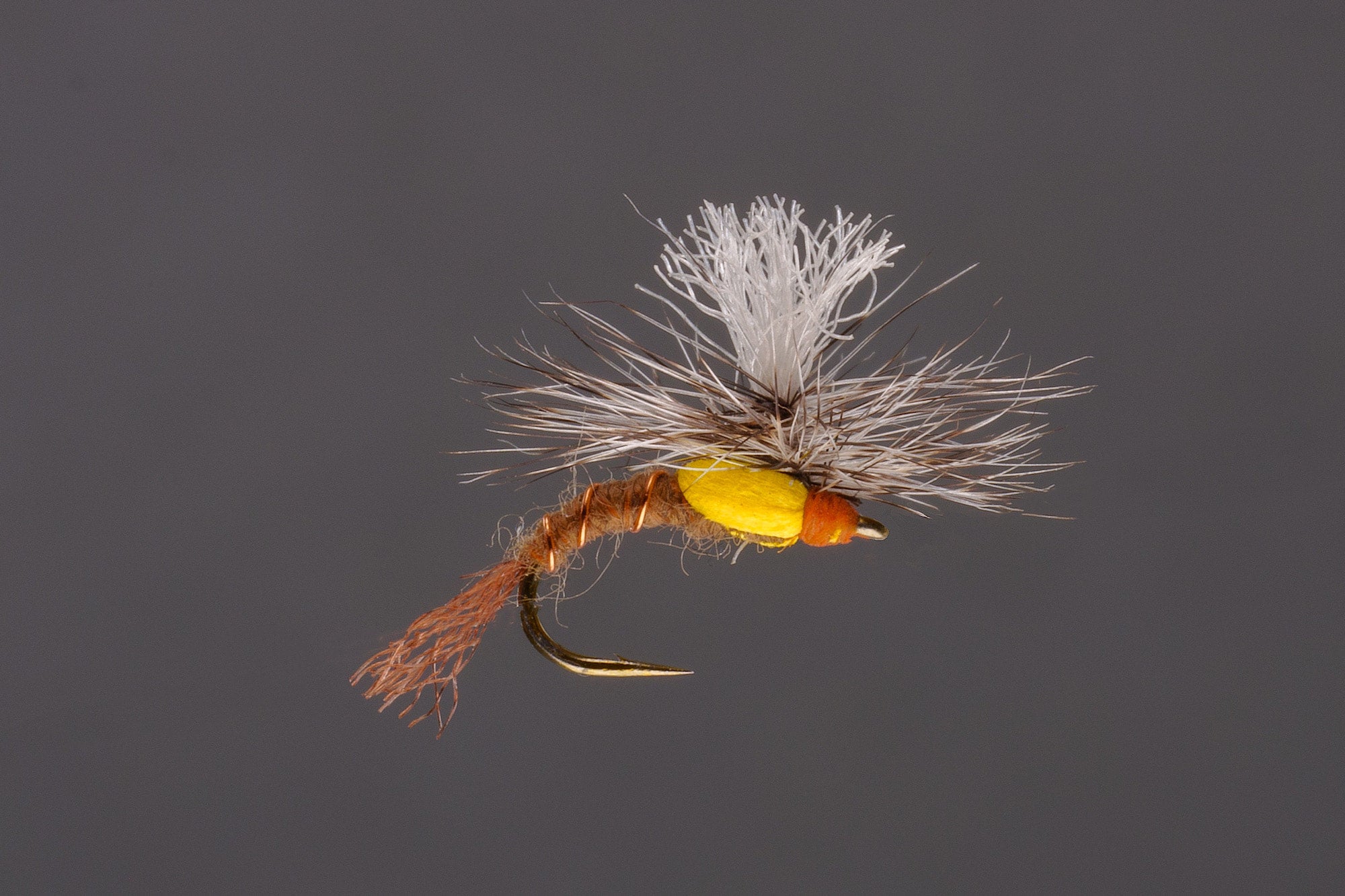 Daigle's PFD Parachute Brown/Yellow | Headhunters Fly Shop